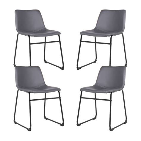 Bronte Living Modern Leatherette Dining Chair With Comfortable Mid