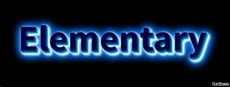 Elementary Text Effect And Logo Design Word