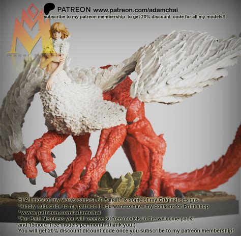 🎨 Falin Chimera Delicious In Dungeon Anime Fan Art・ Stl File For 3d