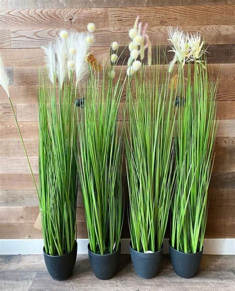 Artificial Grass Decor Artificial Grass Pom Pom Flowered Etsy Uk