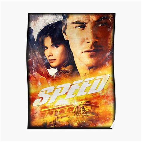 Speed Sandra Bullock Keanu Reeves Fan Art Premium Matte Vertical Poster