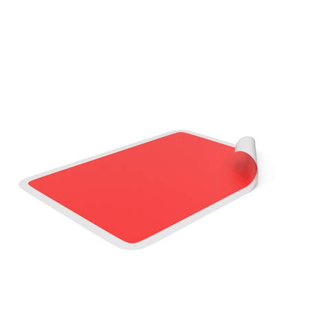 Red Rectangular Sticker 3d Object 2299523245 Shutterstock