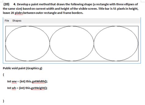 Solved Java Develop A Paint Method That Draws The Chegg