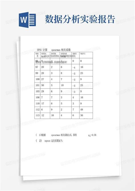 数据分析实验报告word模板下载 编号lmaowwaw 熊猫办公