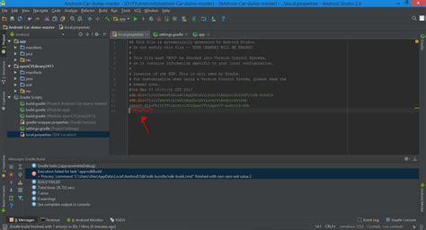 C Self Driving Car Android Opencv Dir Not Setup In Local Properties Android Studio