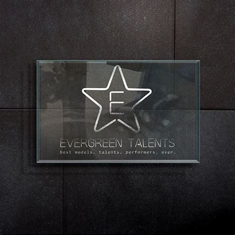 Logo On The Wall Of Evergreen Model Agency Evergreen Talents Modelling Agency