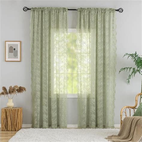 Yj Yanjun Vintage Lace Curtains 84 Inch Long Victorian