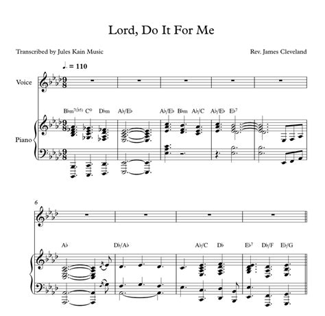 Rev James Cleveland The Grace Of God Sheet Music — Jules Kain Music