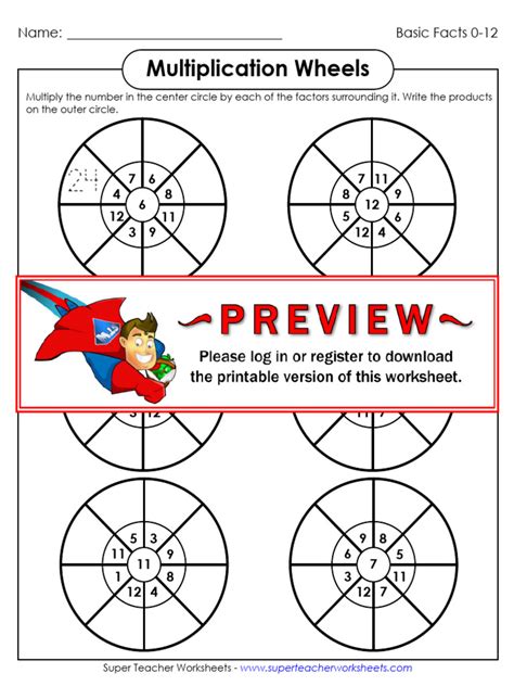 Circle Multiplication12s Pdf Multiplication Mathematics