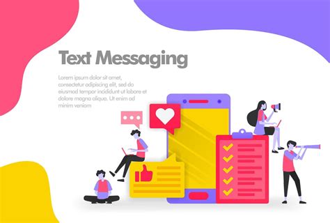 Text Messaging Illustration Concept Send And Receive Messages Modern