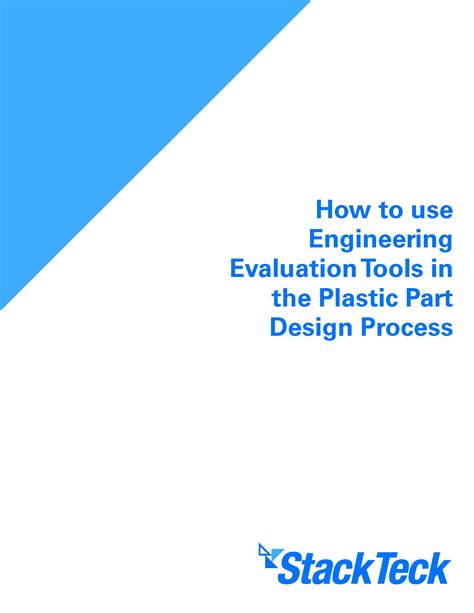 Whitepaper How To Use Engineering Evaluation Tools In Plastic Parts