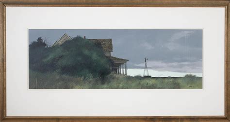 Lot Mike Burns Watercolor On Paper