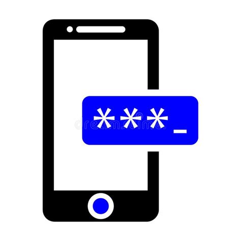 Mobile Password Icon Stock Vector Illustration Of Safe 284064506