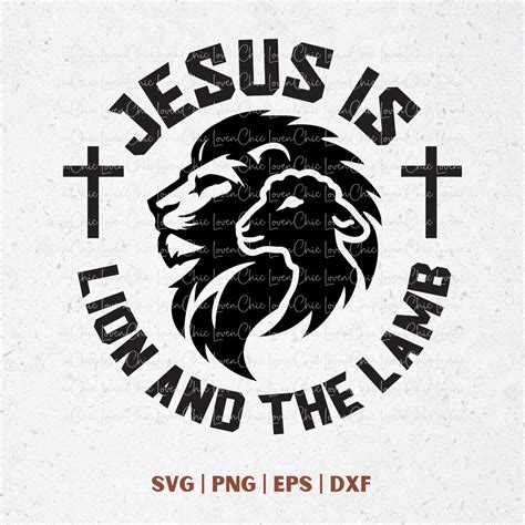 Jesus Svg Png Christian Shirt Design Lion And The Lamb Svg Faith Svg