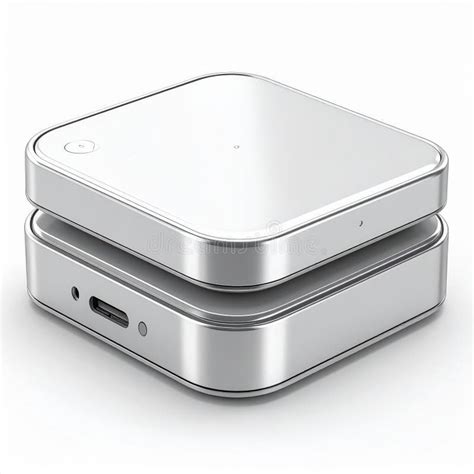 Silver Square Portable Technology Device Stock Illustration