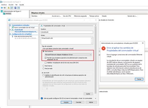 Hyper V Windows Server 2022 Error Al Crear Virtual Switch Con Nics En Teaming Ragasys Sistemas