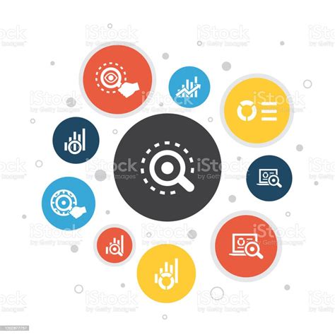 Analytics Infographic 10 Steps Bubble Designlinear Graph Web Research