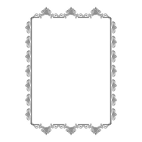 Vintage Forged Floral Classic Calligraphic Retro Vignette Scroll Frames Ornamental Design