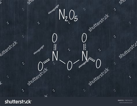 Dinitrogen Pentoxide Formula Handwritten Chemical Formula Stock