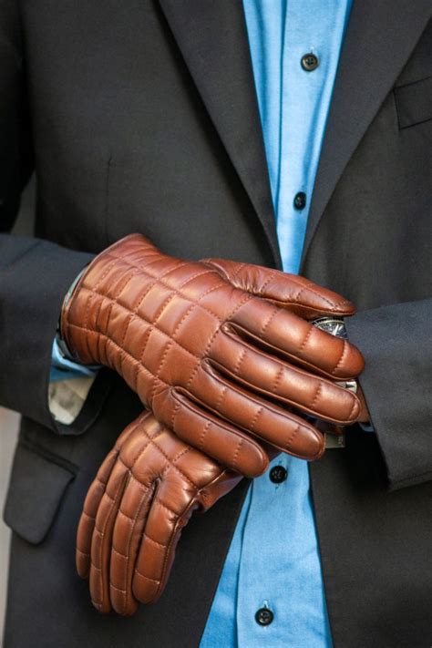 James Mens Leather Gloves Lined With Alpaca Agnelle Gloves