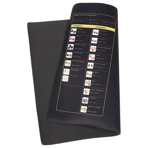 Kakowely Category Sorting Mats Espresso Beans Sorting Card Black