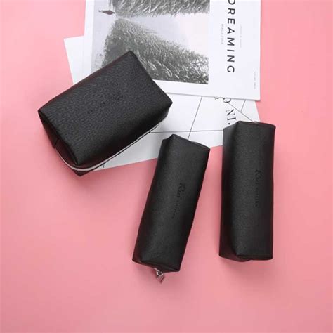 Black Pencil Case For Girls School Pu Leather Penc Grandado
