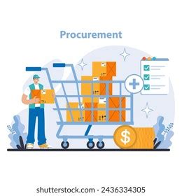 Procurement Process Concept Efficient Sourcing Purchasing Stock Vector