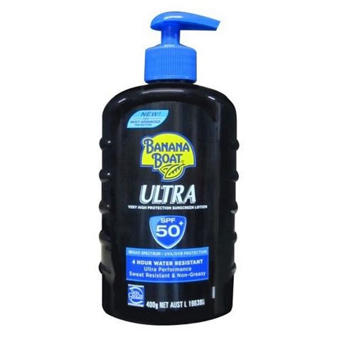Banana Sunscreen Banana Boat Ultra 400gm Pump Pack Spf 50 Adg