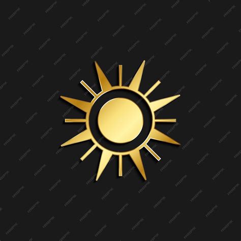 Premium Vector Sun Gold Icon Vector Illustration Of Golden Style