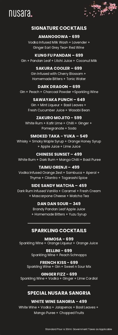 Nusara Menu Menu For Nusara Ramee Grand Pune Pune