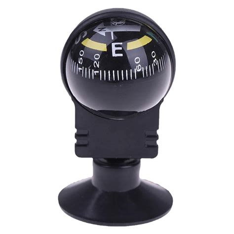 Jsnkjlmn 360 Degree Rotation Vehicle Navigation Ball Shaped Cups Suction Compass