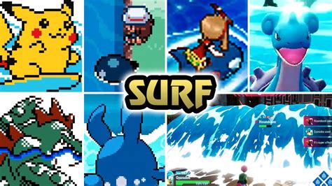 Evolution Of Using Surf In Pokémon Until Z A Youtube