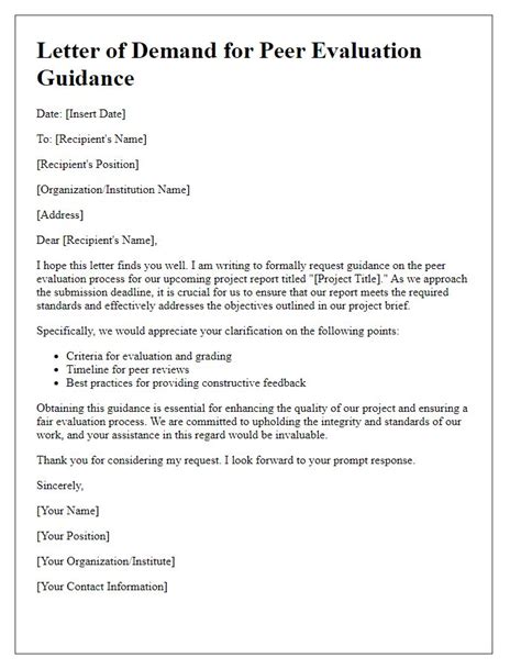 Letter Template For Peer Review Feedback Request Free Samples In Pdf