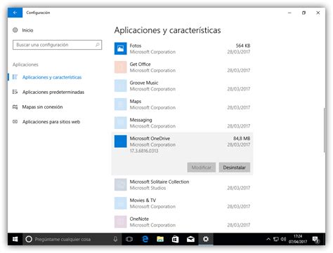 Cómo desinstalar OneDrive en Windows 10 Creators Update