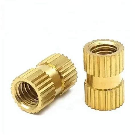 Brass Knurled Round Threaded Moulding Insert At Rs 1 Piece थ्रेडेड
