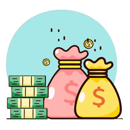  Animado De Dinero Iconos Animados De Bolsa De Dinero Iconos
