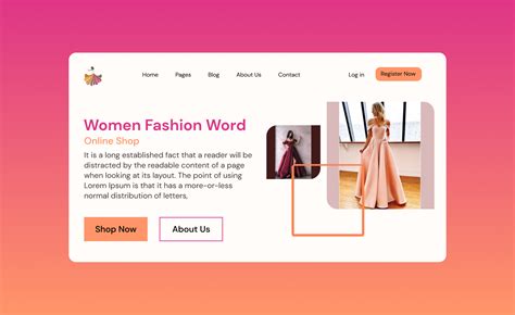 fashion website landing page design figma