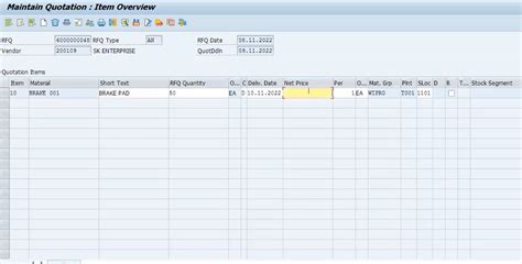 How To Create Request For Quotation Rfq Sap S4 Hana Manage Adora