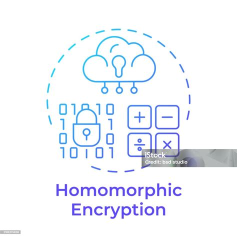 Homomorphic Encryption Blue Gradient Concept Icon Stock Illustration Download Image Now