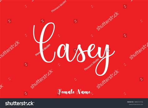 Cursive Handwritten Calligraphy Text Female Name Stock Vector Royalty