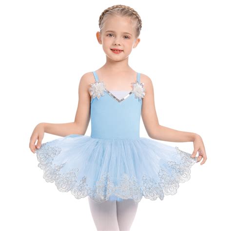 Fymnsi Ballet Leotards For Girls Ballerina Dance Skirted Tutu Dress