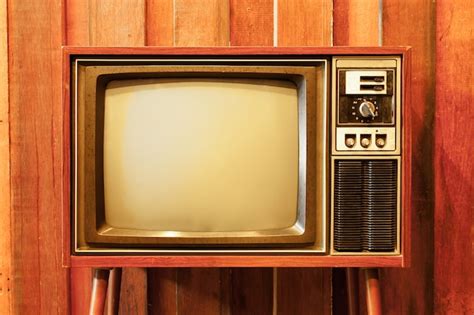 古いヴィンテージテレビ プレミアム写真