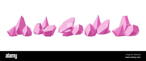 Crystals Broken Into Pieces Big Set Of Smashed Ruby Crystals Broken