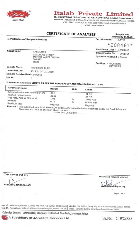 Lab Certificate Cow Ghee Gheestore Pure Desi Cow Ghee Online