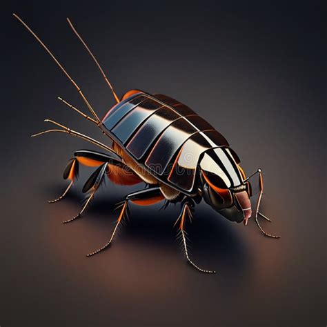 3d Rendering Of A Cockroach On A Dark Background With Gradient