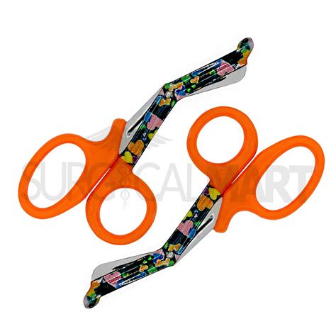 2 Pc Emt Utility Scissors Paper Coated 725 Blue Surgical Mart