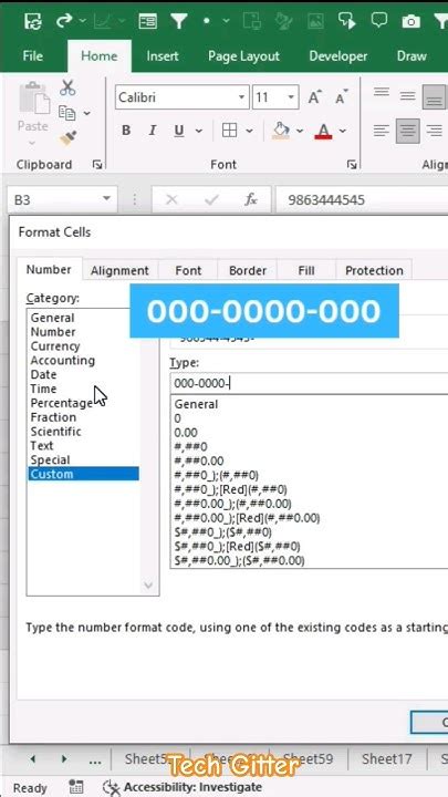 how to put a hyphen between numbers in excel youtube