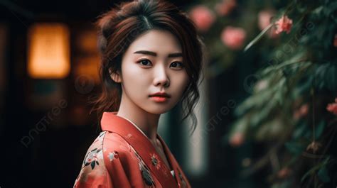 穿著和服的漂亮日本女孩抬頭看著鏡頭 美女 年輕的 Ese 女人 美麗的頭髮 女人 高清攝影照片 皮肤背景圖片和桌布免費下載