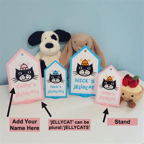 Custom Jellycat Style Signstags Personalized Jellycat Name Tag