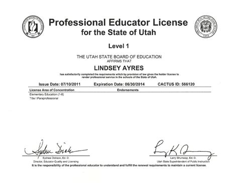 Teaching License Lindsey Ayres Teaching Portfolio